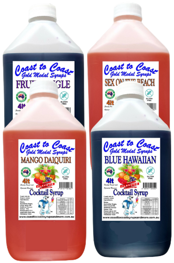 #4 Coast to Coast Gold Medal Syrups, 4x4ltr, Premium Cocktail Syrups ...