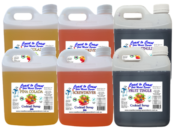 #2 Coast to Coast Gold Medal Syrups, 6 x 2ltr Premium Cocktail Syrup ...