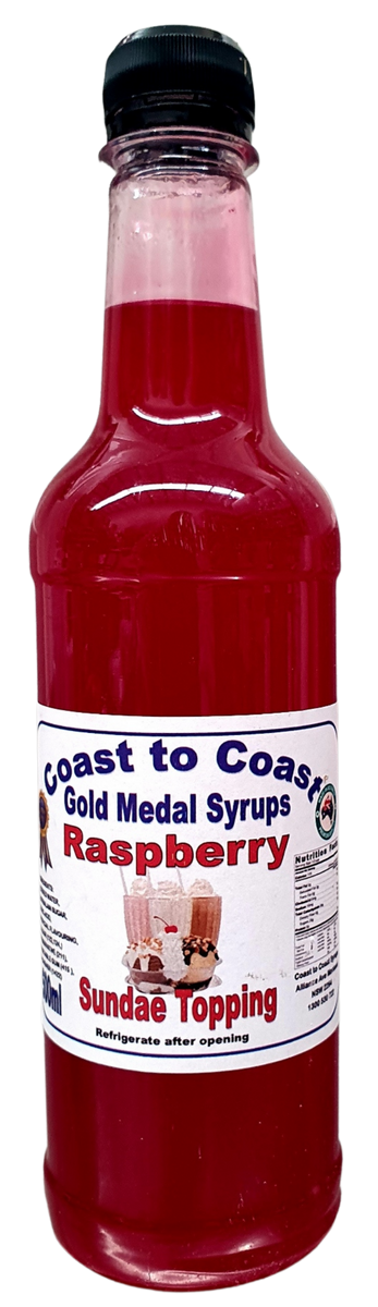 Raspberry, Milkshake/Sundae Syrup, 500ml Coast to Coast Gold Medal Syr ...