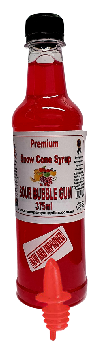 375ml New Sour Snow Cone Syrups with Bottle Pourer – Allan's Party Supplies